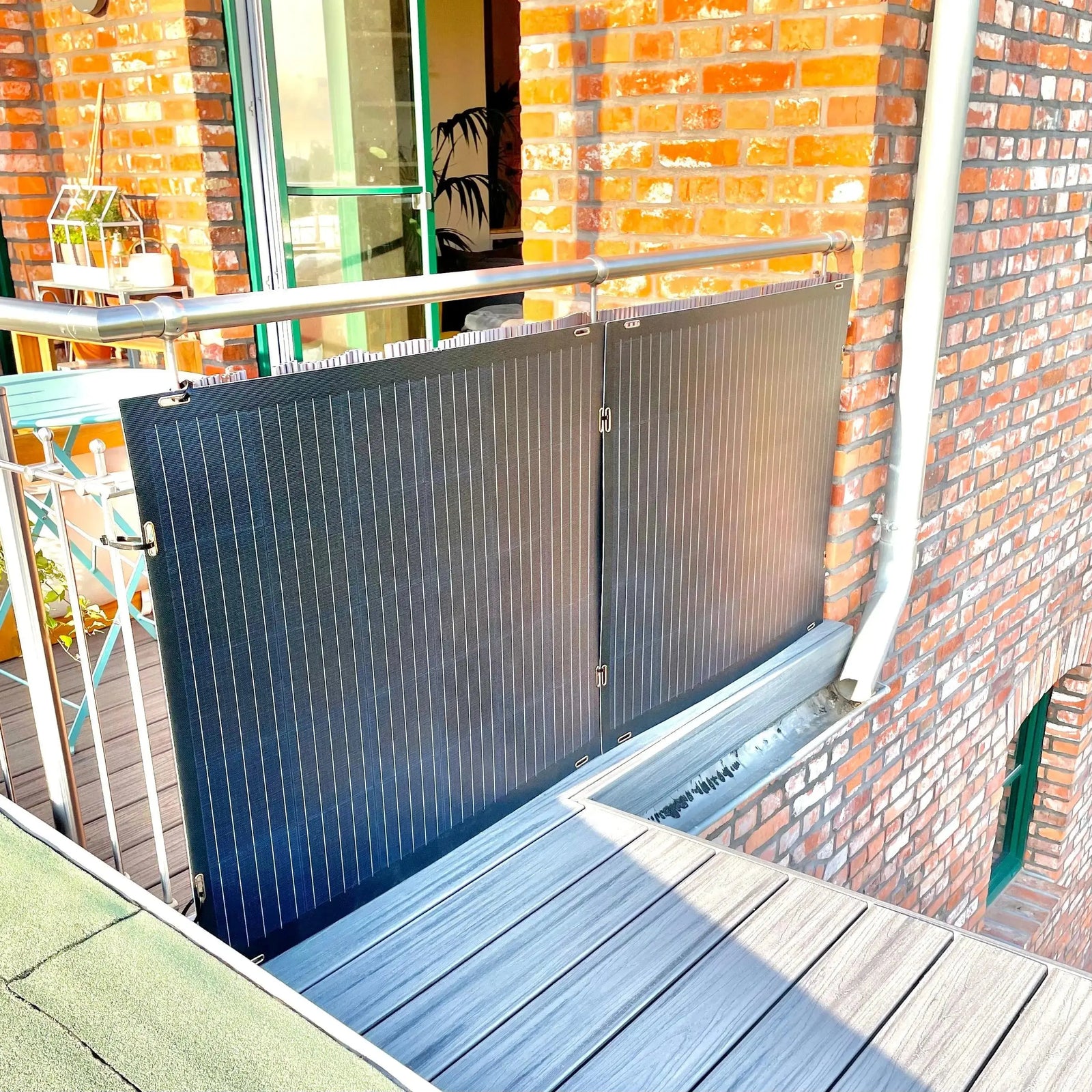 Balkonkraftwerk leicht | Balkon Solaranlage flexibel | Leichte Module